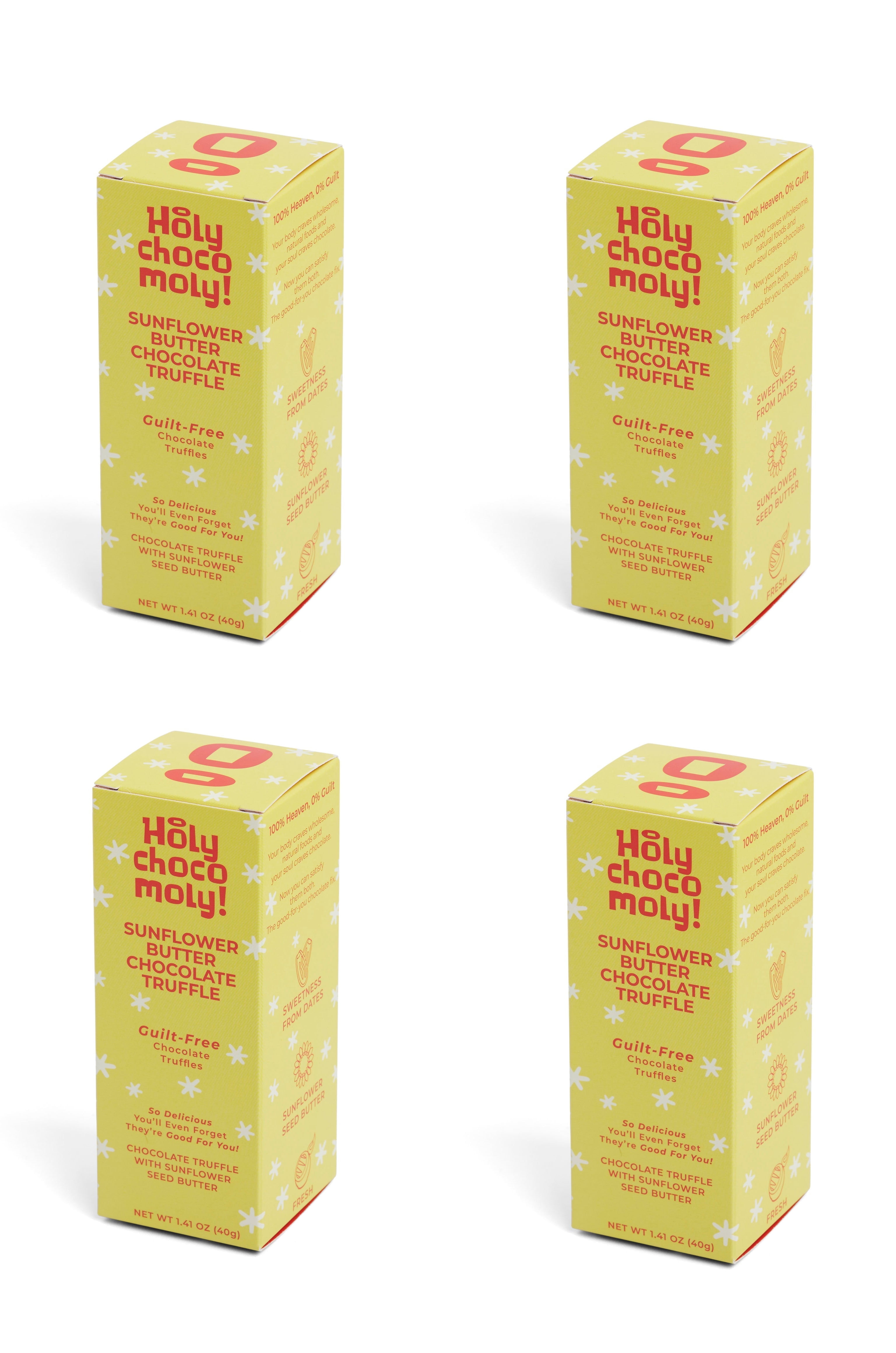 Holy Chocomoly! | 4 Pack Sunflower Butter Chocolate Truffles | Low in ...