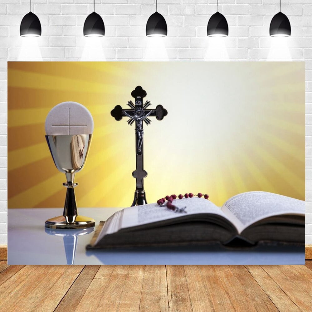 Holy Communion Cup Bible Cross Christian Jesus Photography Backdrops ...