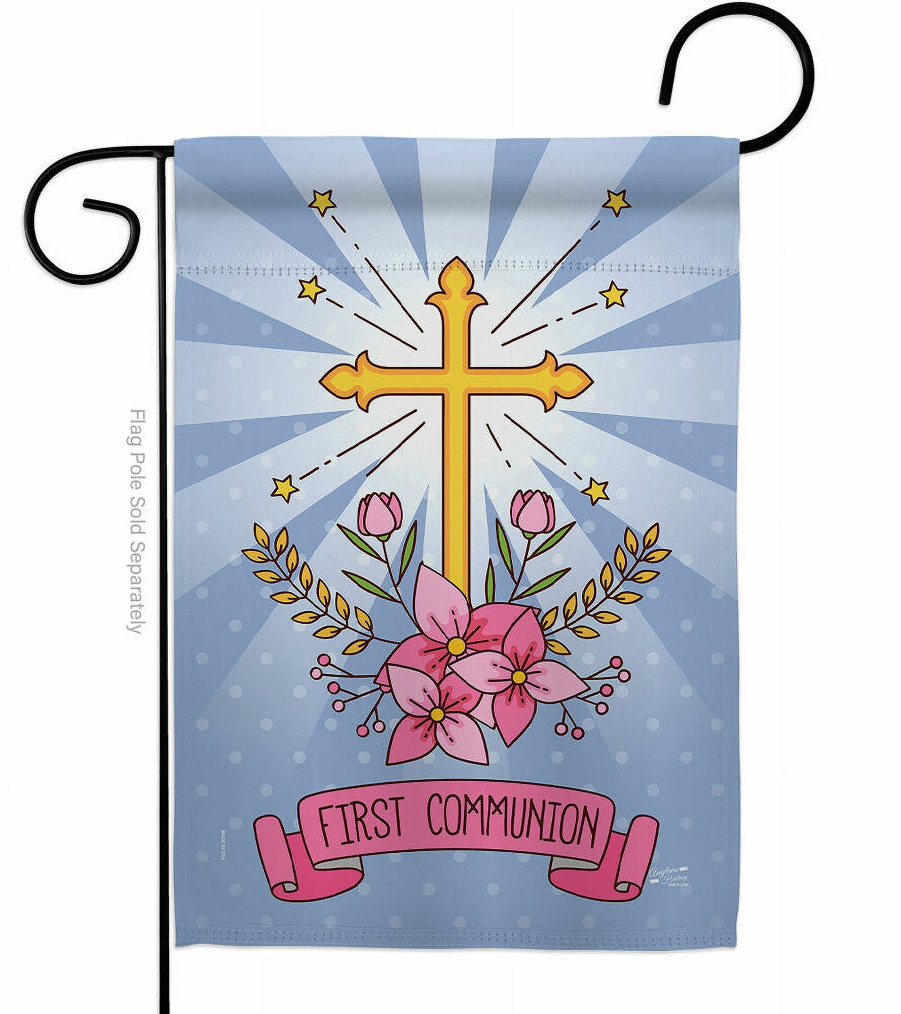 Holy Communion Garden Flag First Religious Decorative Gift Yard House ...