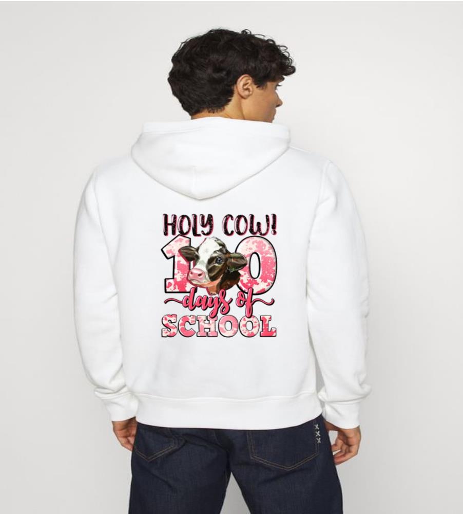 Holy Cow! 100 Days of School Hoodie for a Fun and Exciting Milestone Celebration - Walmart.com
