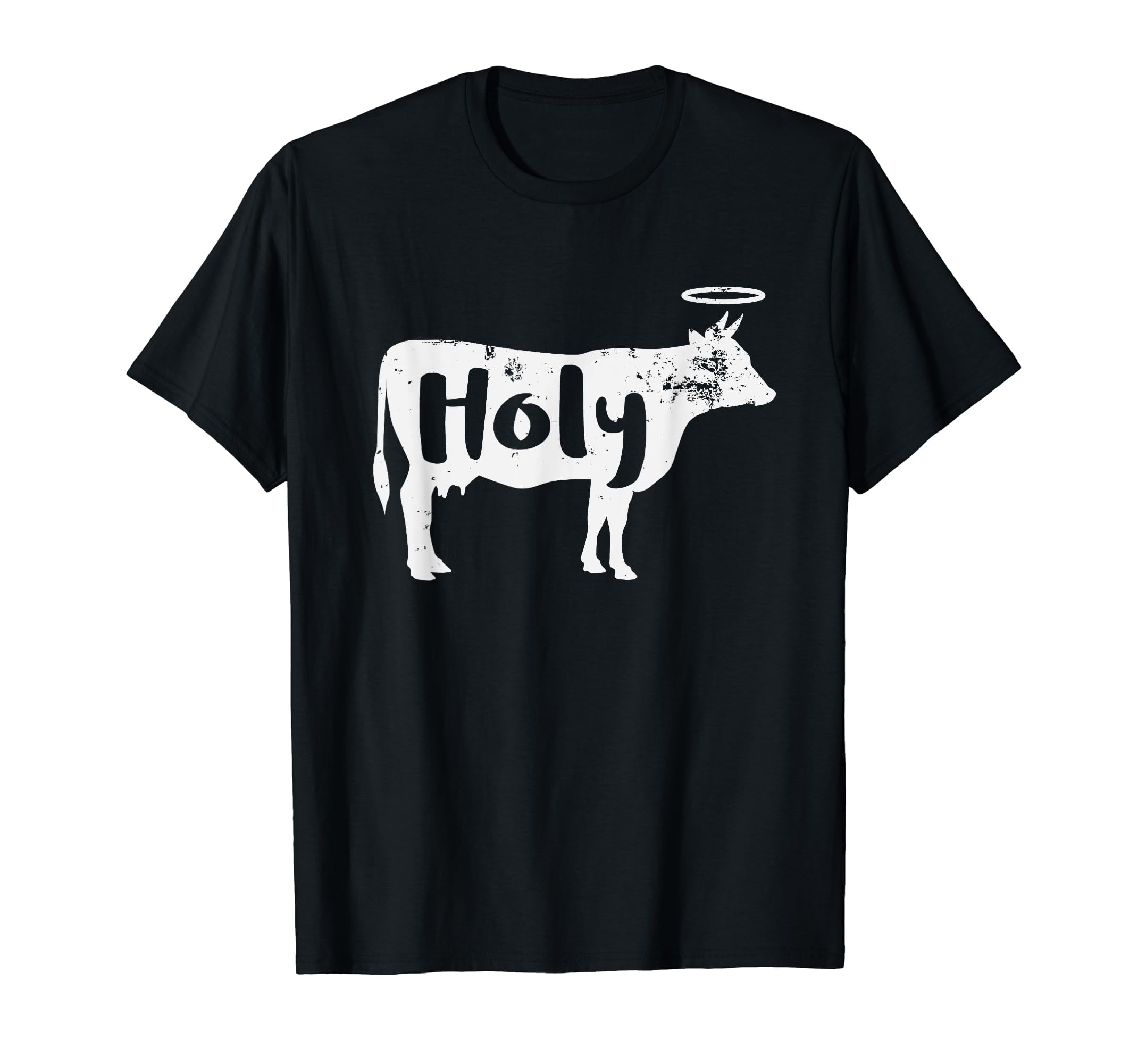 Holy Cow Funny Dairy Farmer Midwest Pride T-Shirt Black Tee - Walmart.com