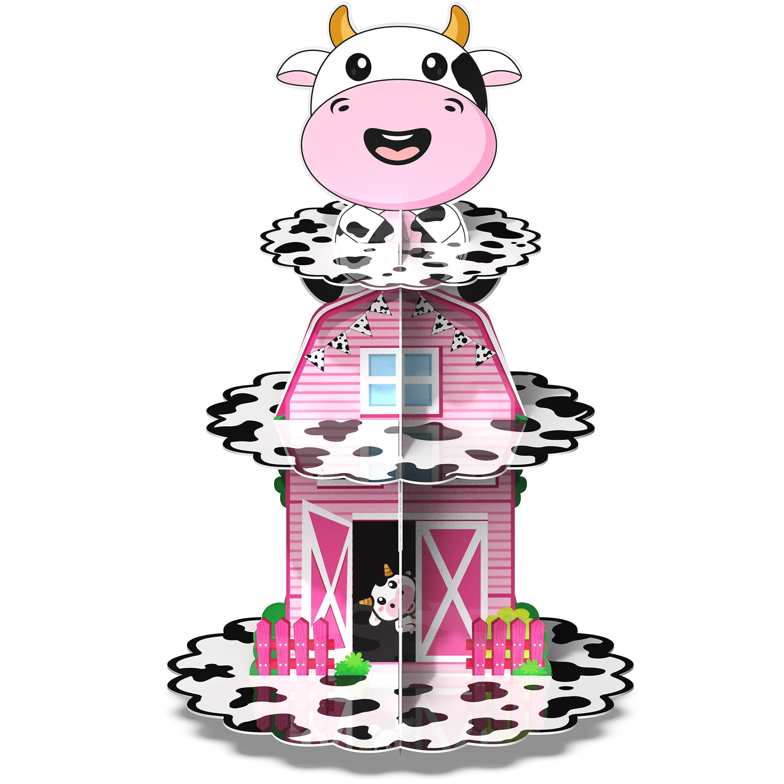 Holy Cow I'm One Birthday Decorations - KMC23-Tier Cow Cardboard ...
