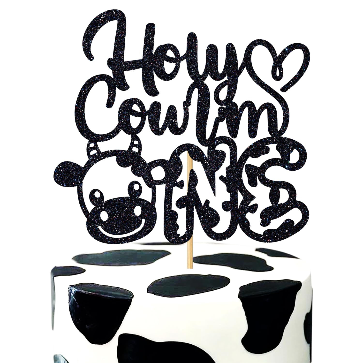 Holy Cow I'm One Cake Topper RST1 - Baby First Birthday Cake Decor ...