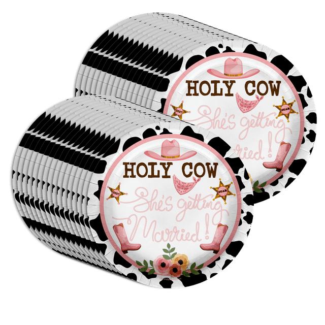 Holy Cow She's Getting Married Bridal Shower Party Supplies Large 9 ...