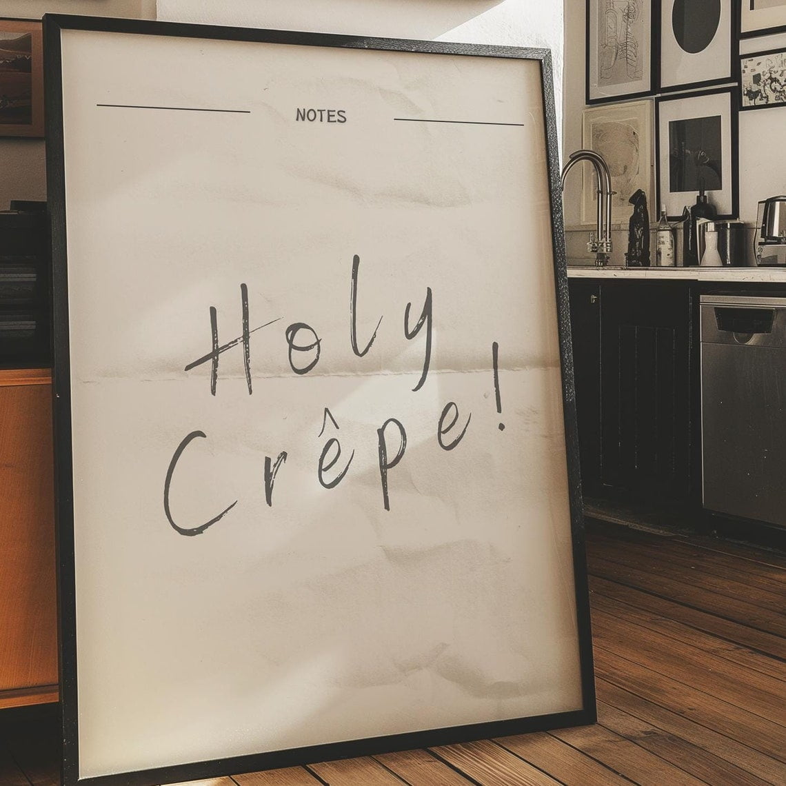 Holy Crepe Kitchen Signs, Retro Kitchen Quote Poster,Vintage Kitchen ...