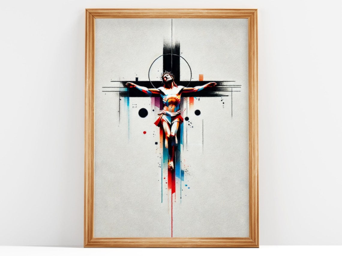 The Holy Cross, Jesus Christ, Abstract Christian Art, Jesus Print ...
