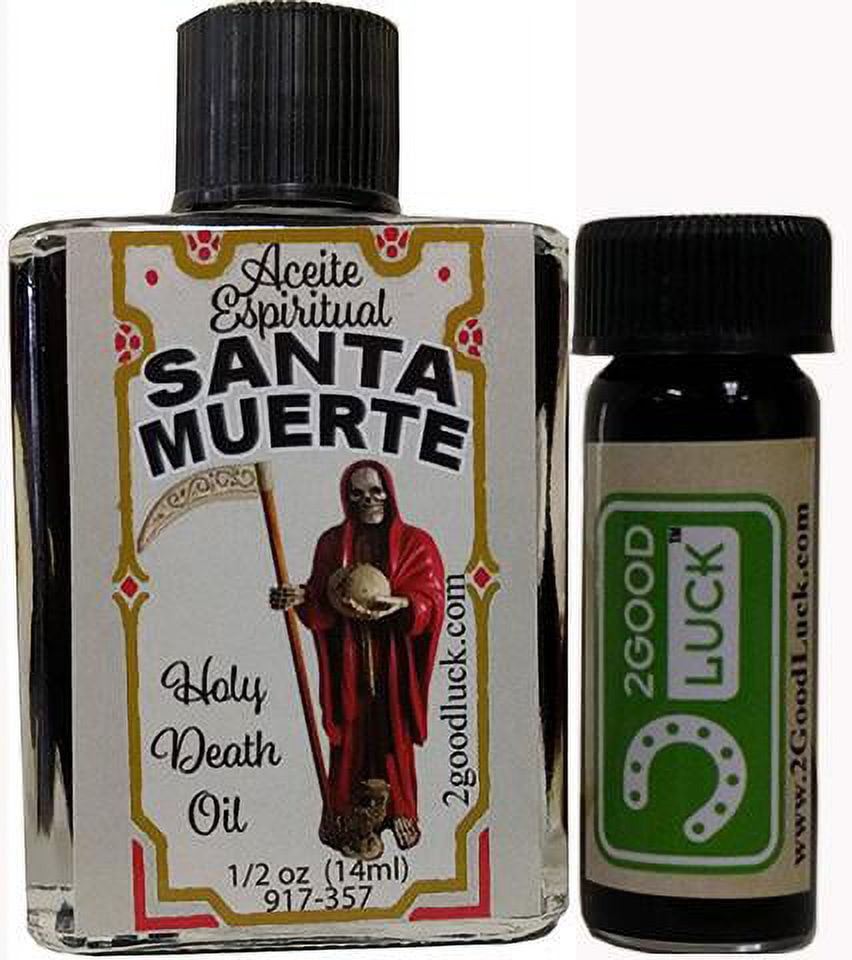 Holy Death Spiritual Oil With 1 Dram Perfume Set / Aceite Santa Muerte ...