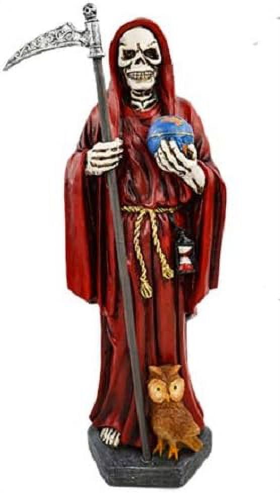 Holy Death Statue Santa Muerte Roja Grim Reaper Owl World - Walmart.com