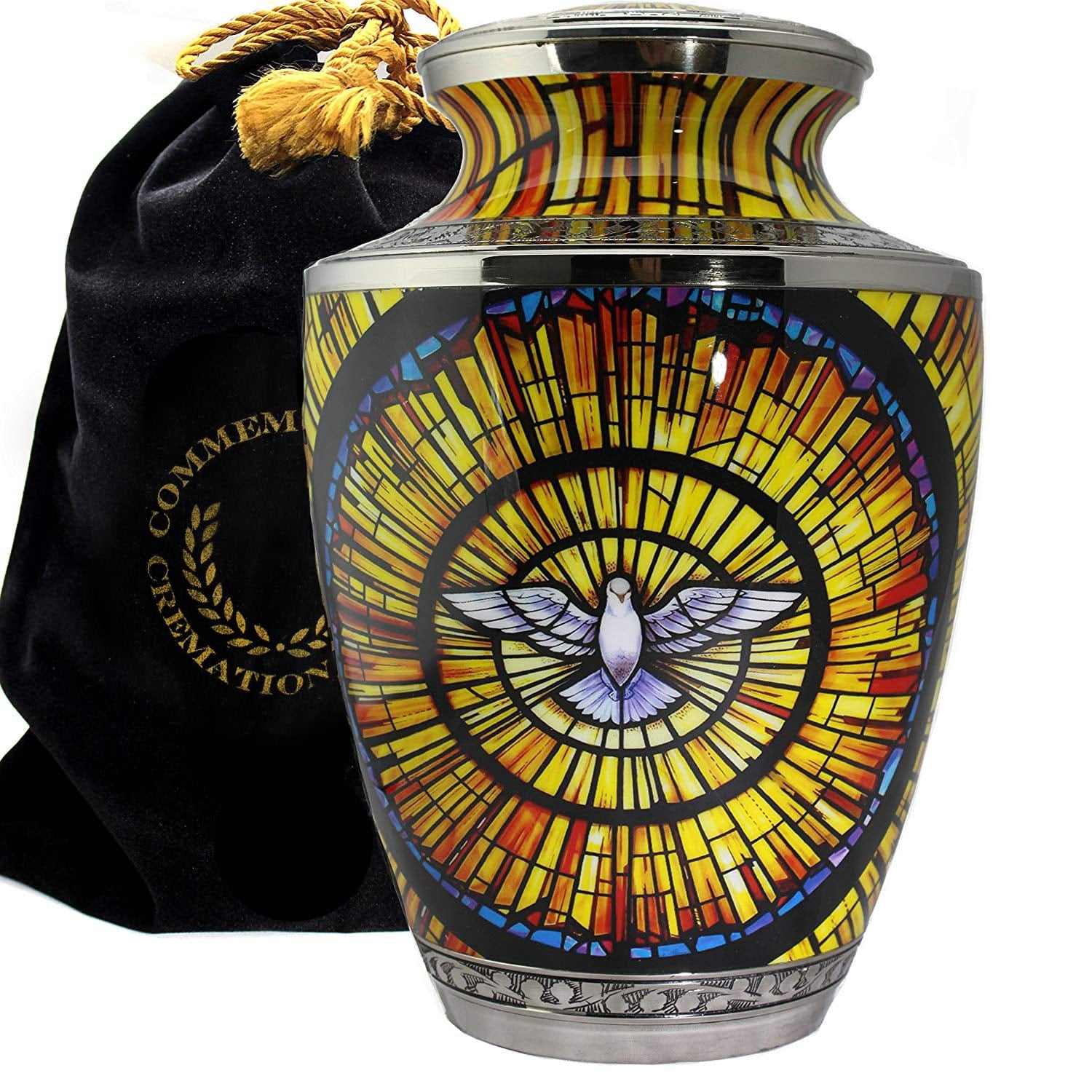 Holy Spirit Dove Handmade Cremation Urn - Adult Memorial Funeral Box ...