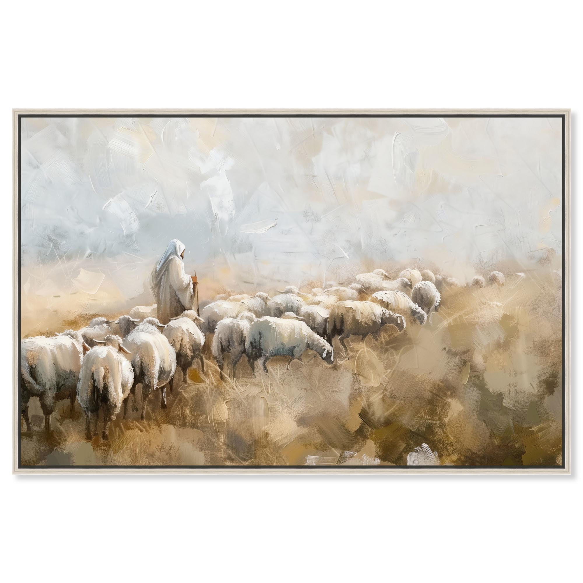 Holy Earth Canvas Religious Art by Art Remedy, Silver Frame, 24 x 16 ...