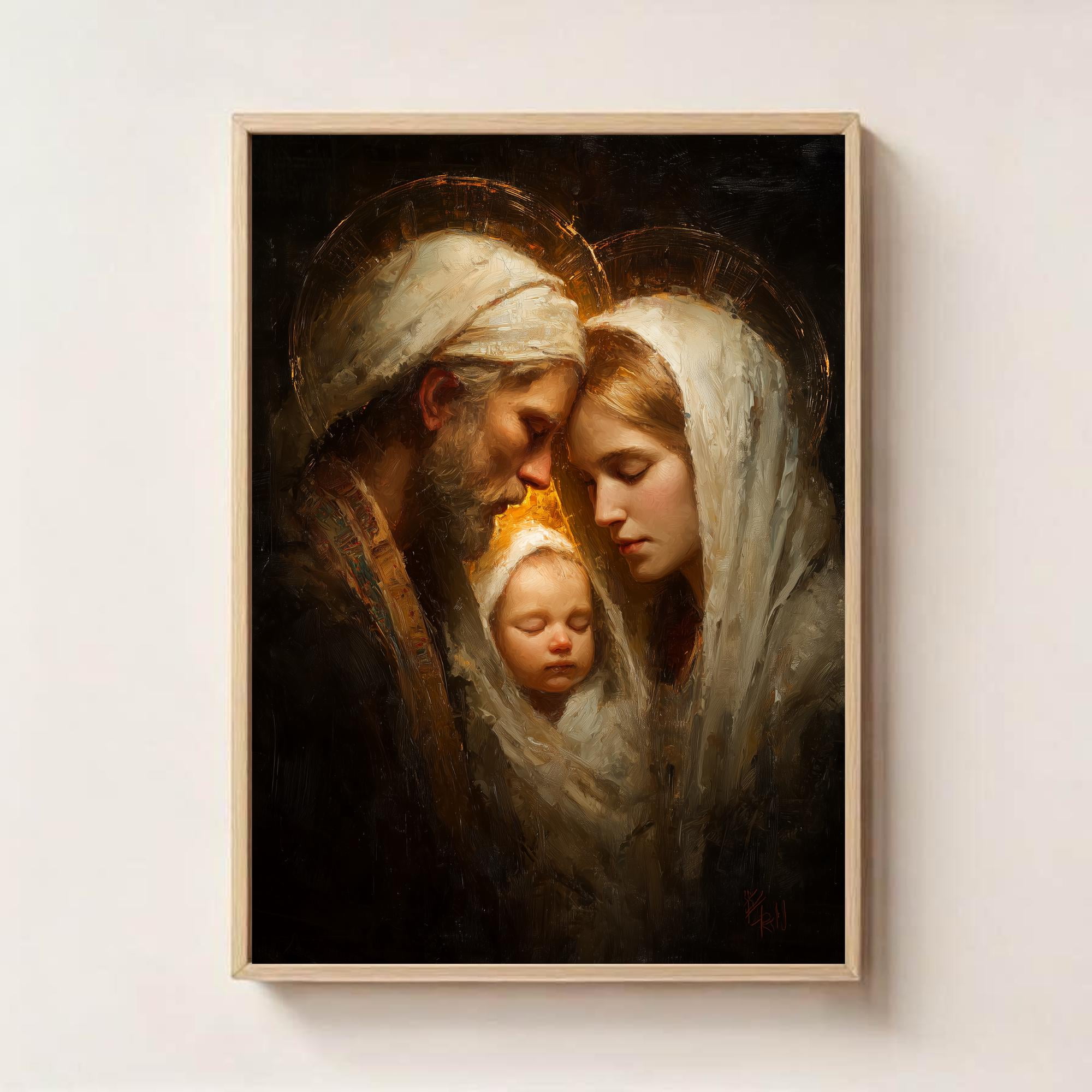 Holy Family – Mary, Joseph And Baby Jesus, Christian Wall Art, Nativity ...