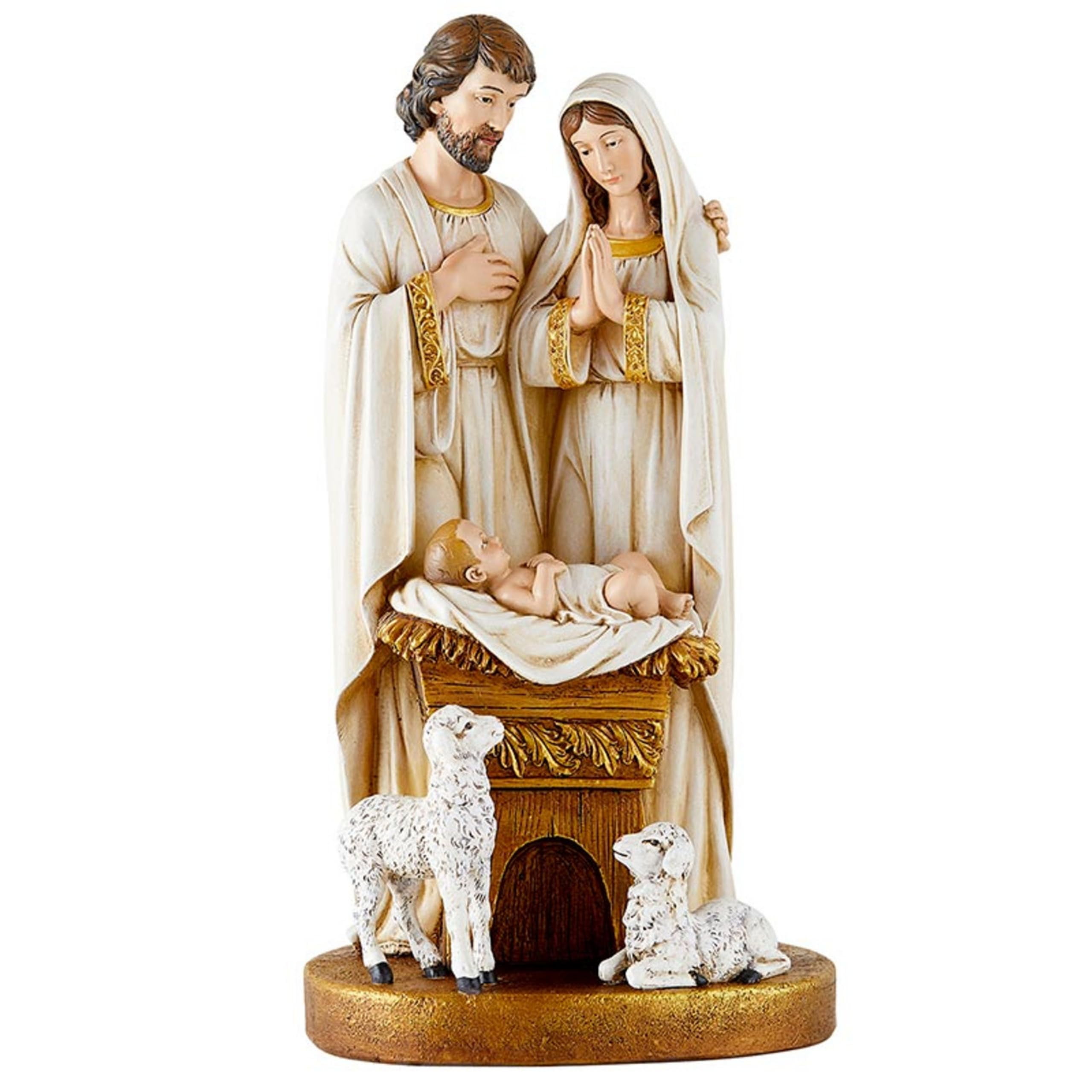 Holy Family Statue Catholic, Away in a Manger Scene Christmas ...