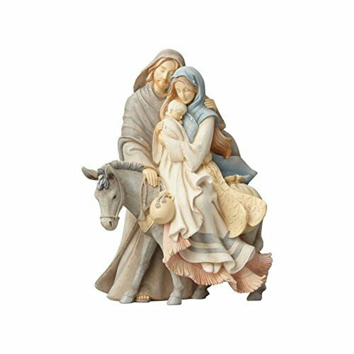 Holy Family with Donkey Figurine Multi Warm - Walmart.com