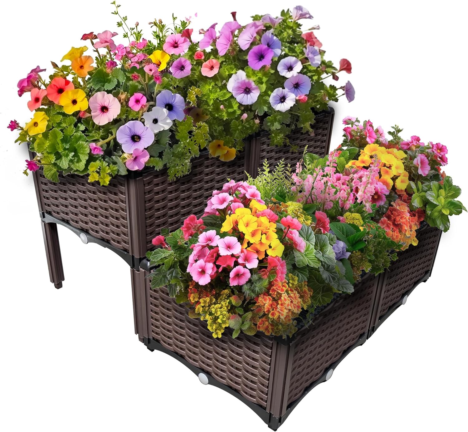 Holy Fire Elevated Raised Garden Bed - Ideal for Patio, Balcony, Yard - Grow Veggies, Flowers ...