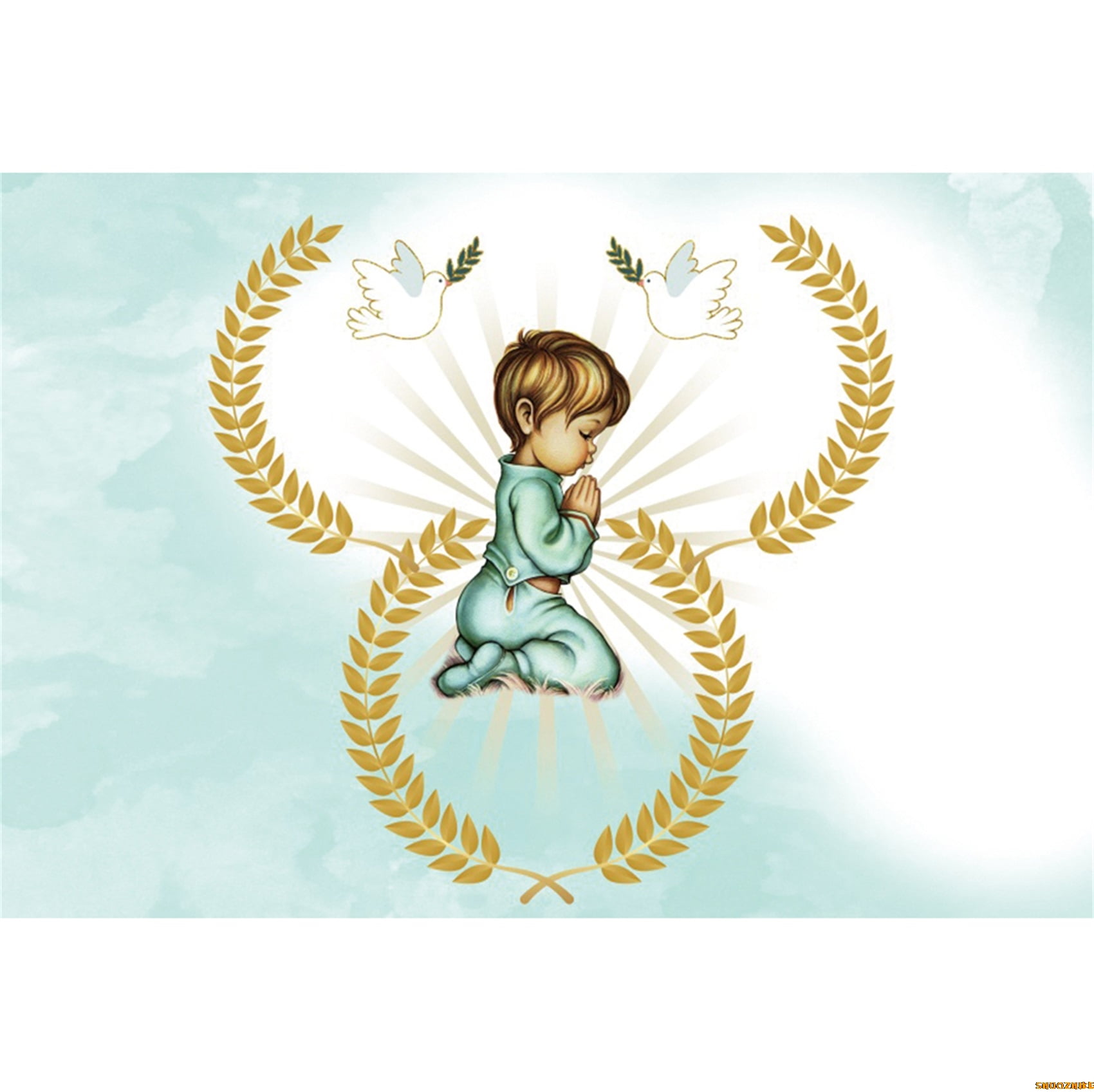 Holy First Communion Girl Boy Backdrop My Baptism God Bless Photography ...