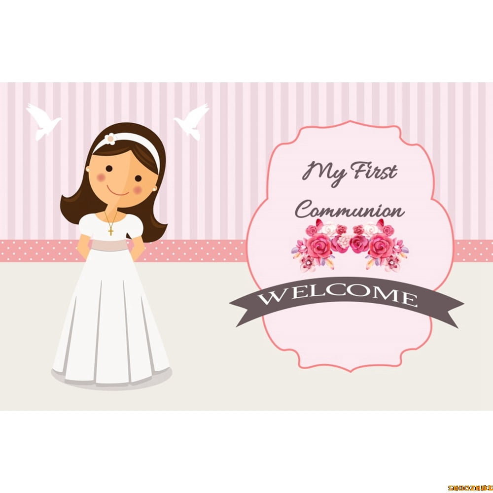 Holy First Communion Girl Boy Backdrop My Baptism God Bless Photography ...