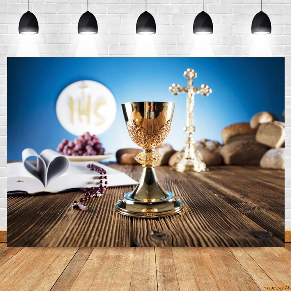 Holy Grail Wood Baby First Communion birthday Photoph Backdrop ...