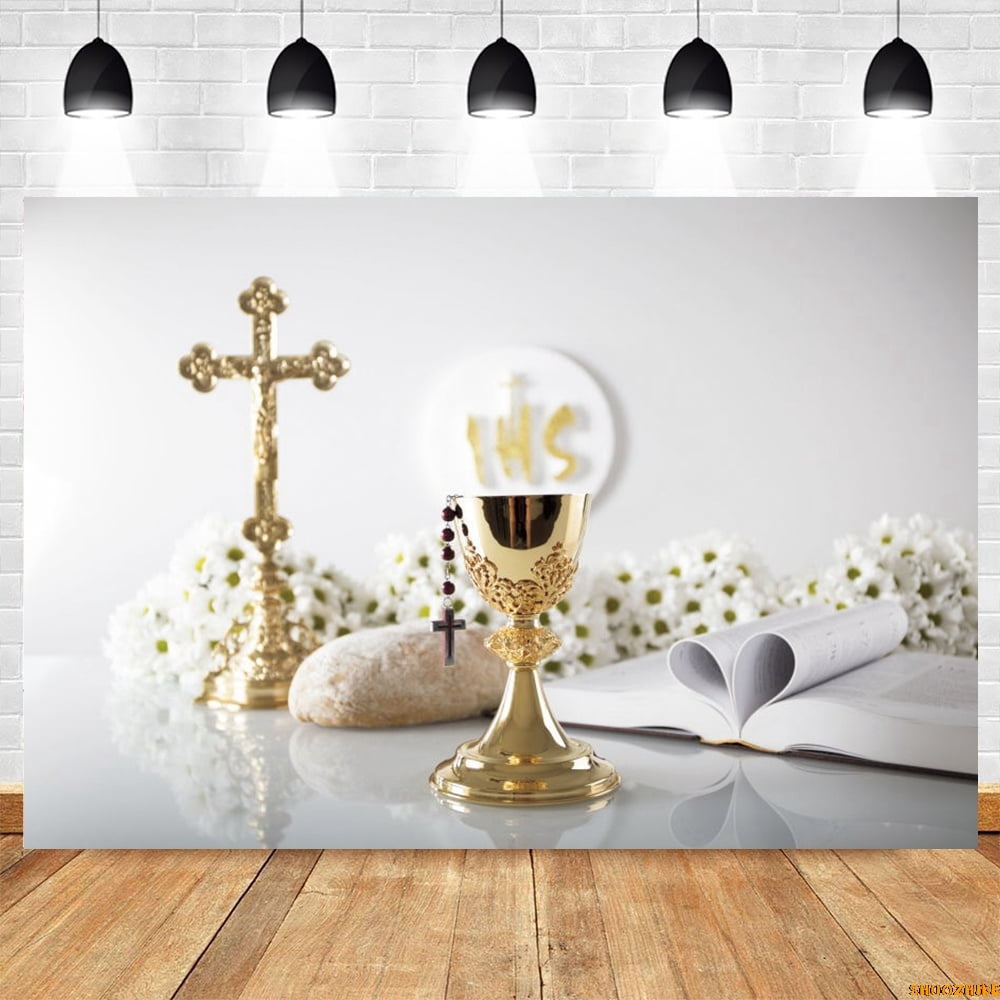 Holy Grail Wood Baby First Communion birthday Photoph Backdrop ...