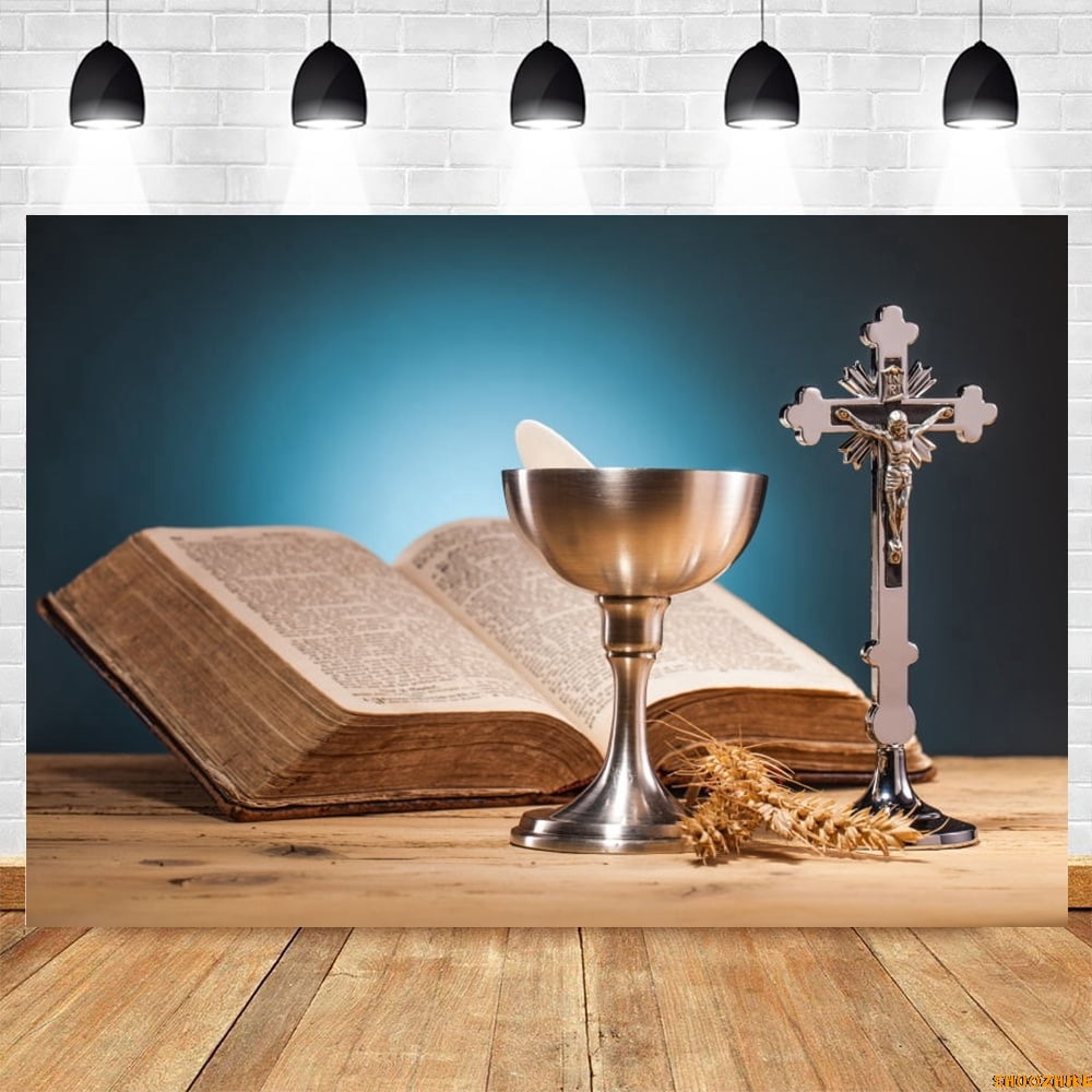 Holy Grail Wood Baby First Communion birthday Photoph Backdrop ...