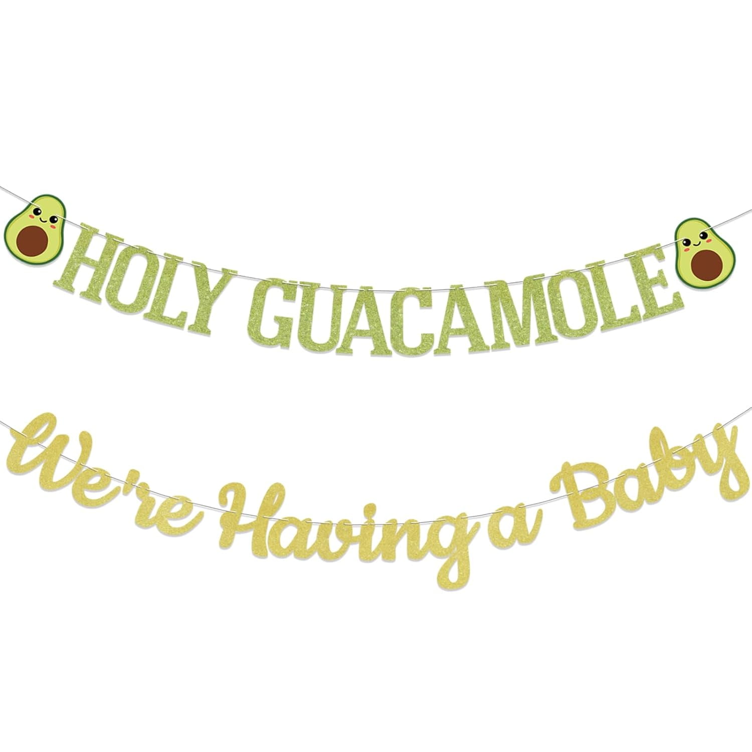 Holy Guacamole We're Having a Baby Banner, Avocado Baby Shower Gender ...