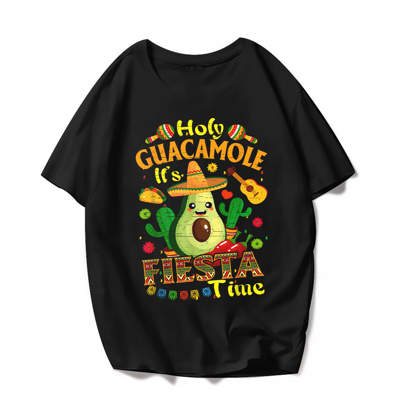 Holy Guacamole Fiesta Time Cinco De Mayo T-Shirt Women Men Mexica ...