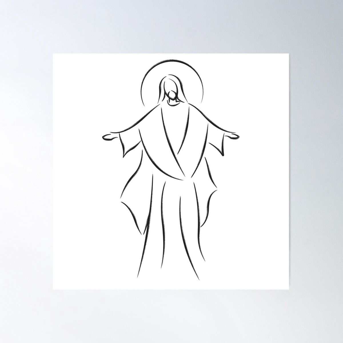 Holy Jesus Poster Wall Art, Modern Wall Decor For Living Room Bedroom ...