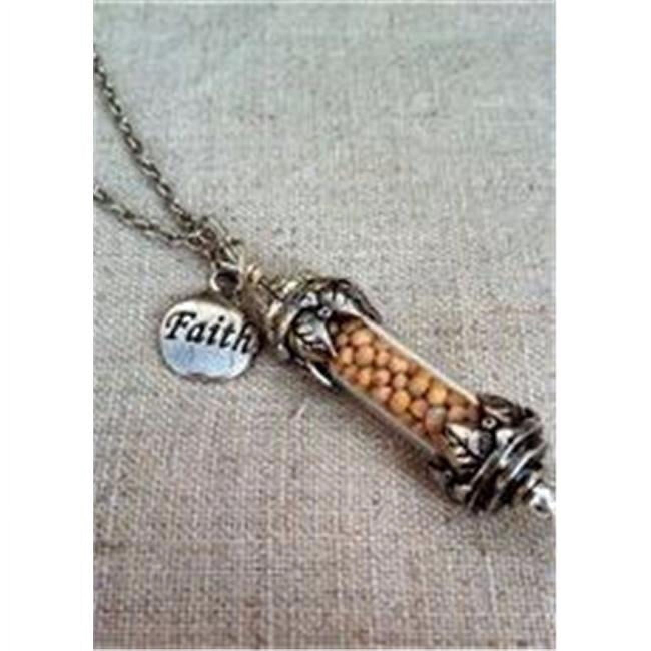 Holy Land Gifts Mustard Seed with 2 Charms Necklace - Walmart.com