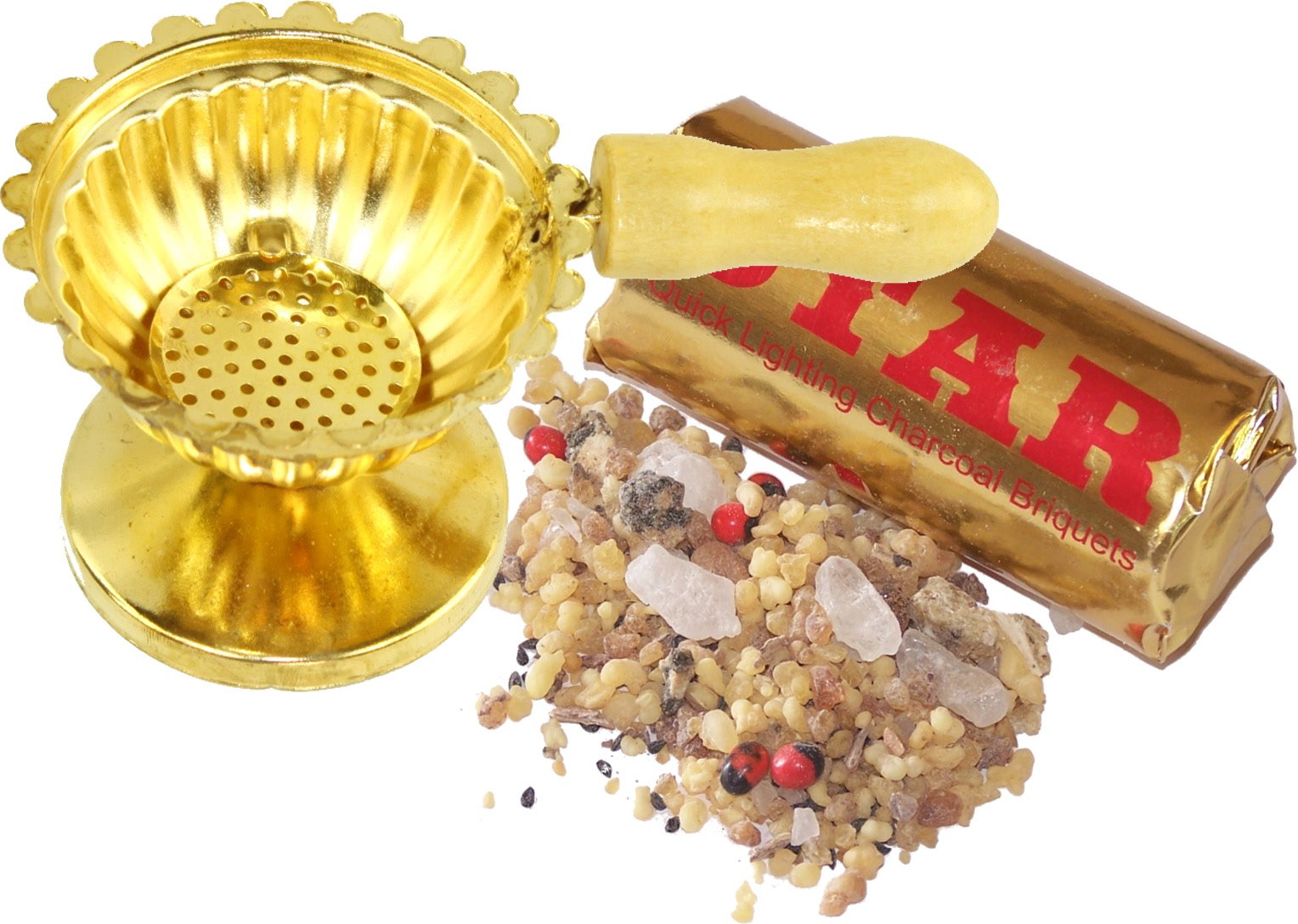 Holy Land Market Brass Incense Burner (3 Inches) - Small with Incense ...