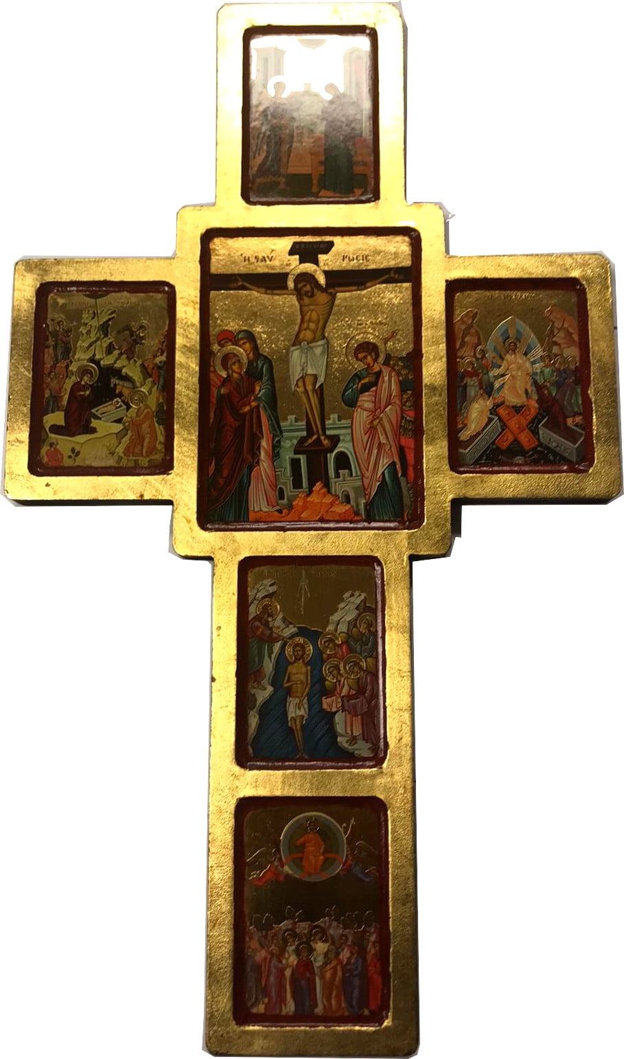 Holy Land Market Christ Life and The Church Icons with Sheets of Gold ...