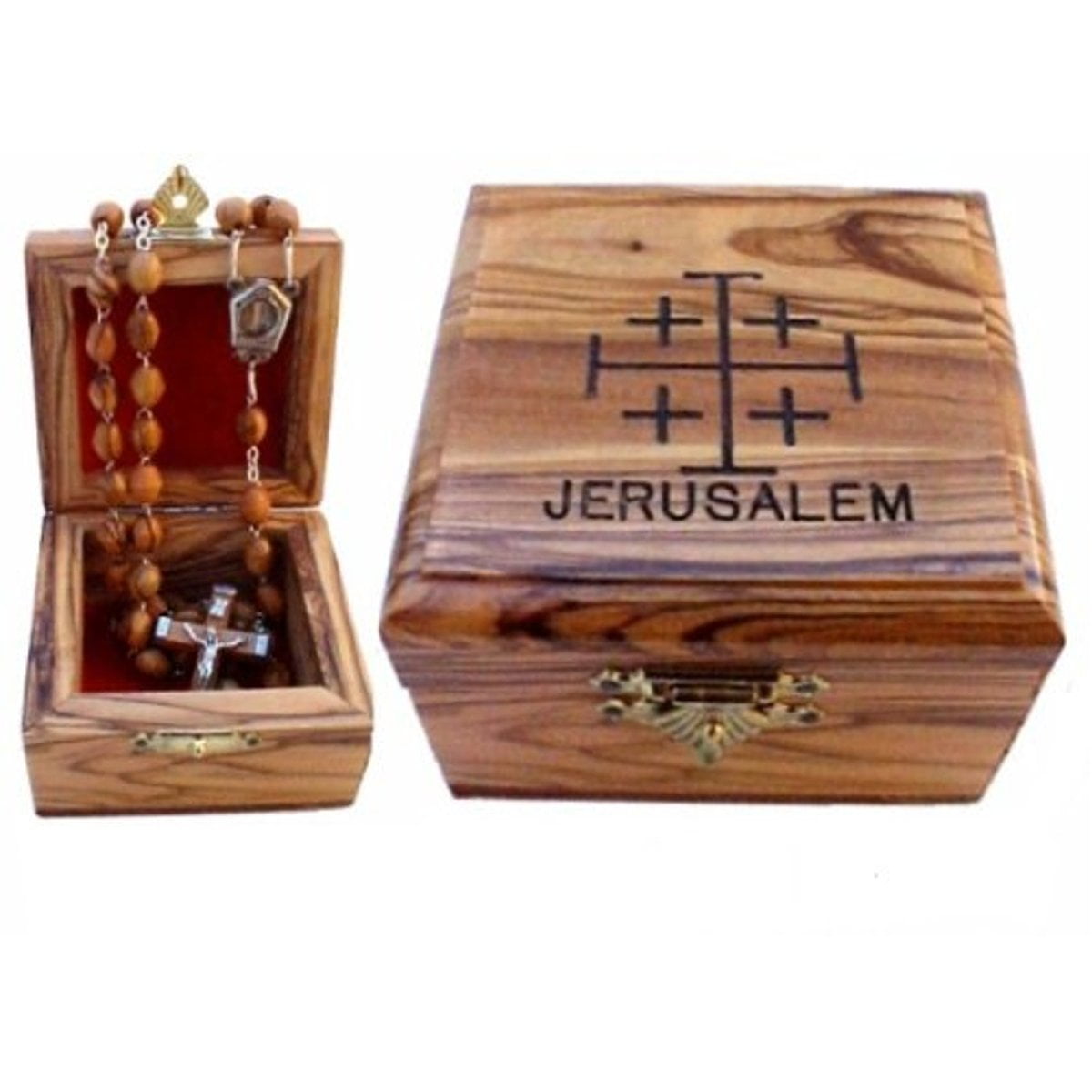 Holy Land Market First Communion Box - Rosary Box - Bethlehem Olive ...