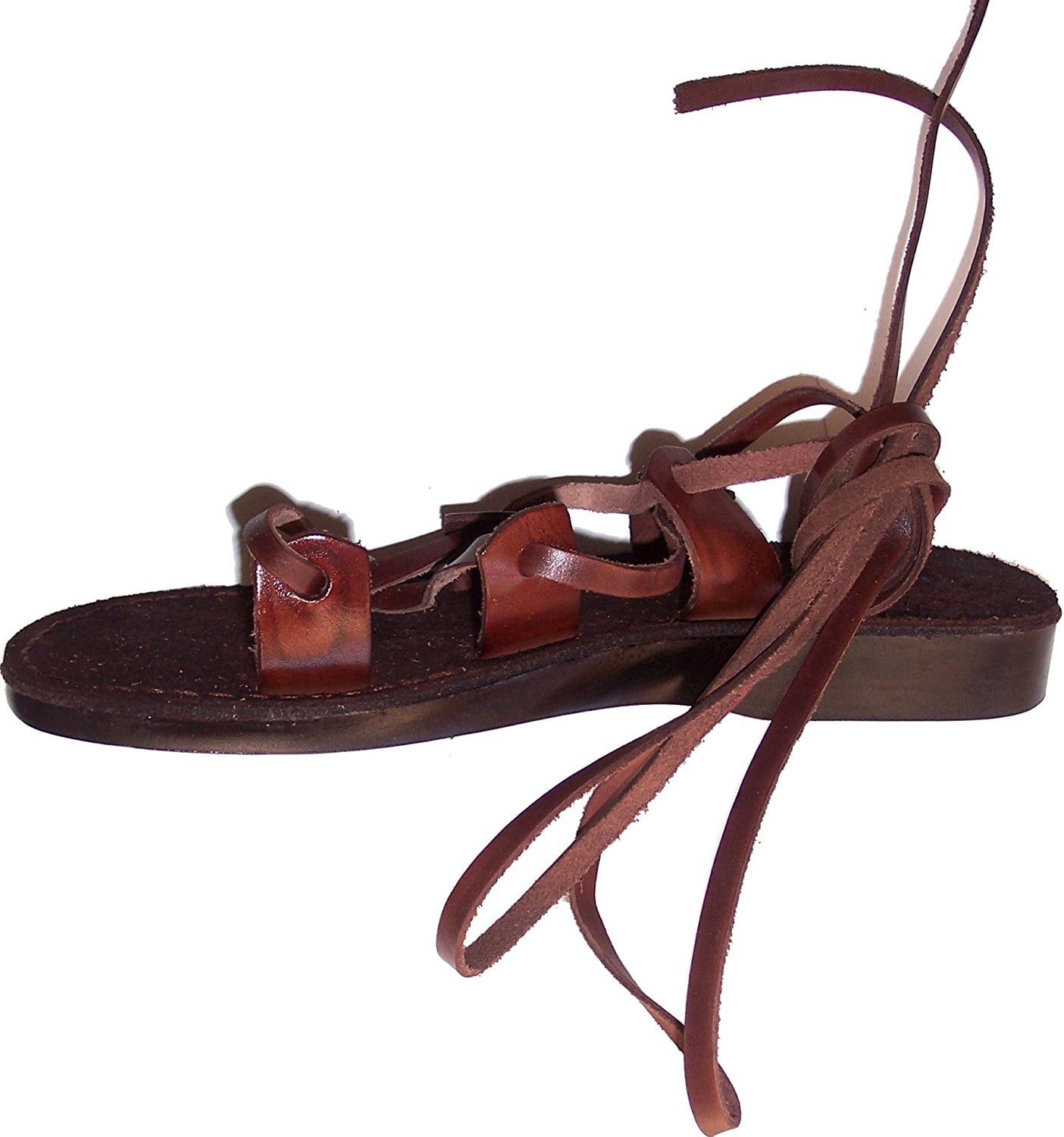 Holy Land Market Genuine Leather Suede Bottom Biblical Sandals (Jesus ...