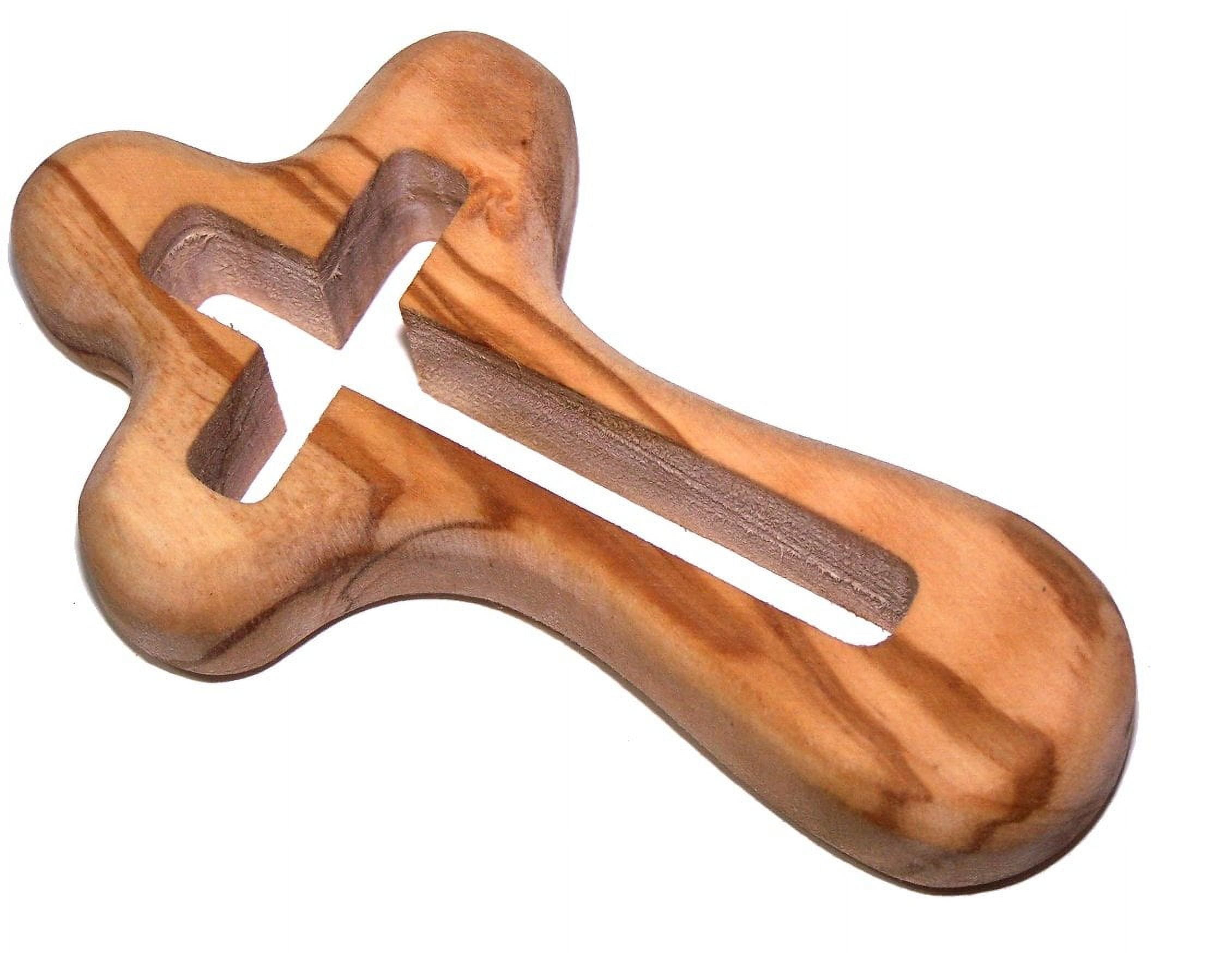 Holy Land Market Hand Cross Carved with Simple Cross All The Way ...
