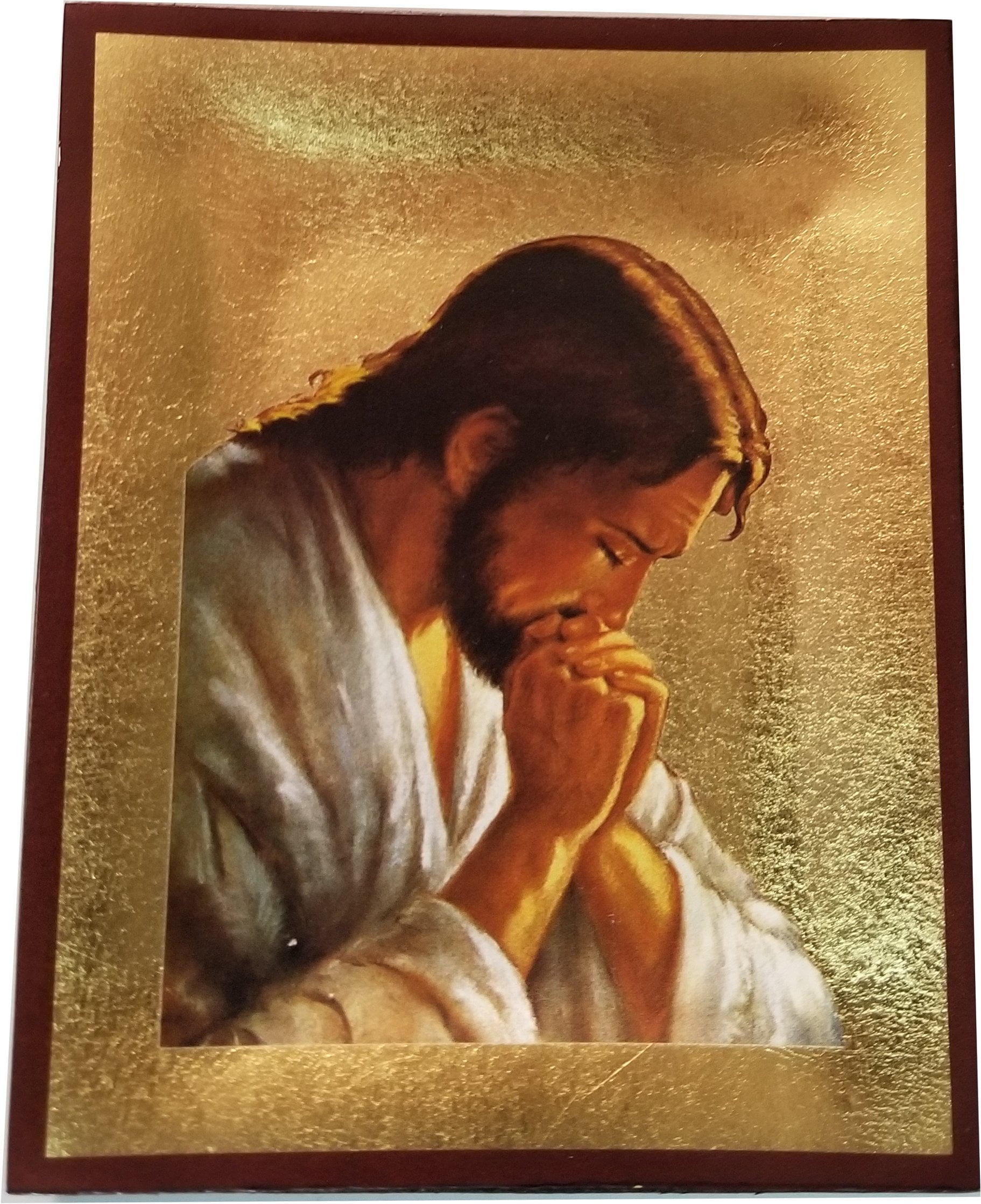 Holy Land Market Lord teach us how to pray Icon with sheets of Gold ...