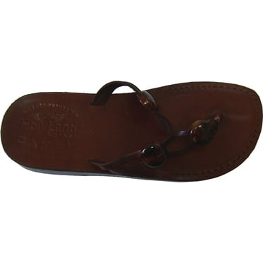 Holy Land Market Men/Women Biblical Jesus Leather Sandals/Slides From ...