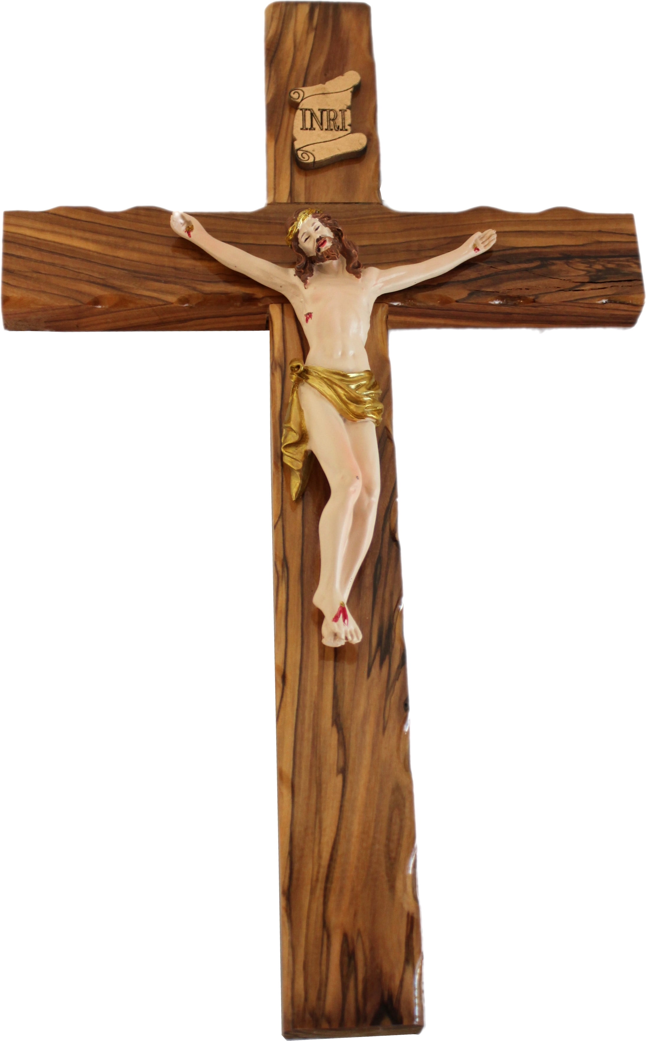 Holy Land Market Olive Wood Cross from Bethlehem with a Certificate and ...