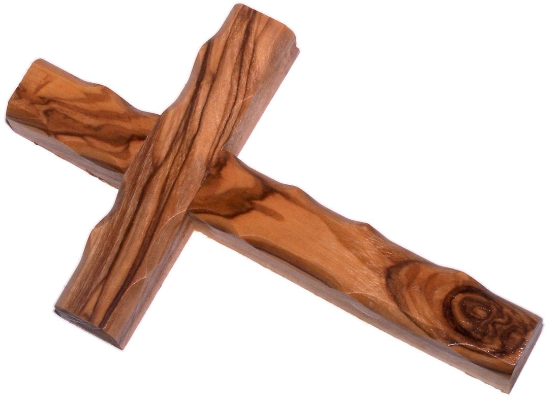 Holy Land Market Olive Wood Cross from Bethlehem with a Certificate and ...