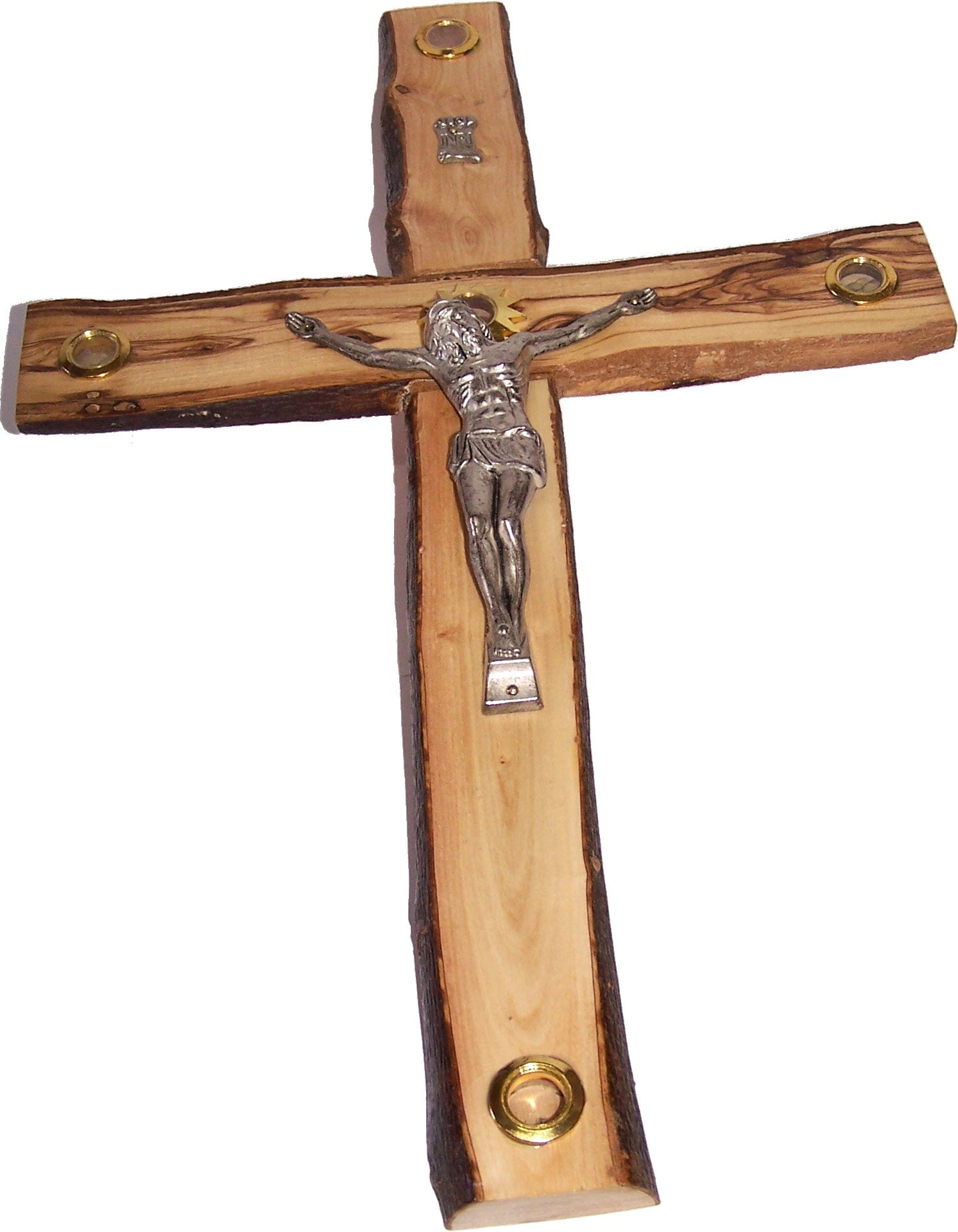 Holy Land Market Rugged with Rustic/bark Edges Olive Wood Cross ...