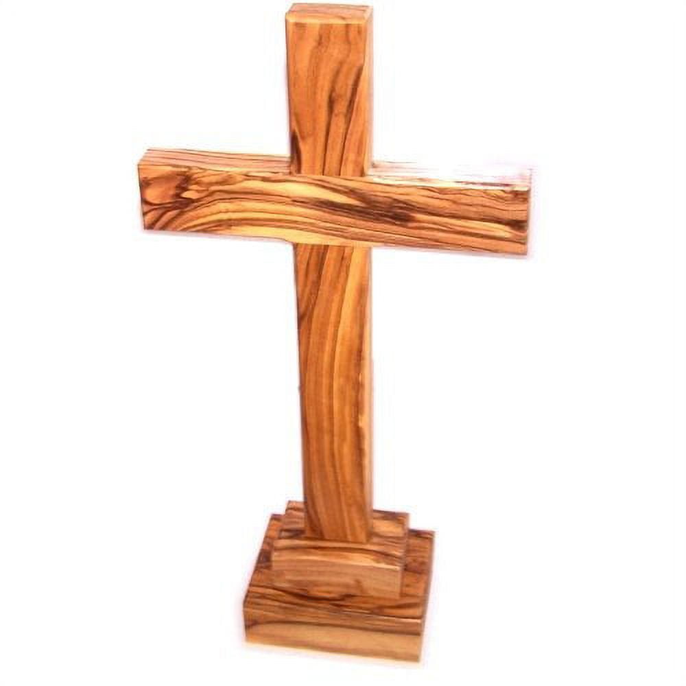 Holy Land Market Standing or Table Altar Olive Wood Cross - Walmart.com
