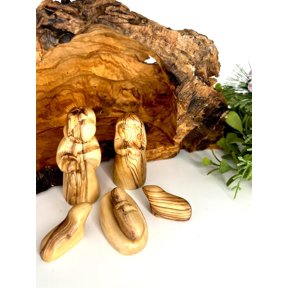 Holy Land Imports Olive Wood Nativity Set- Modern Style - Walmart.com
