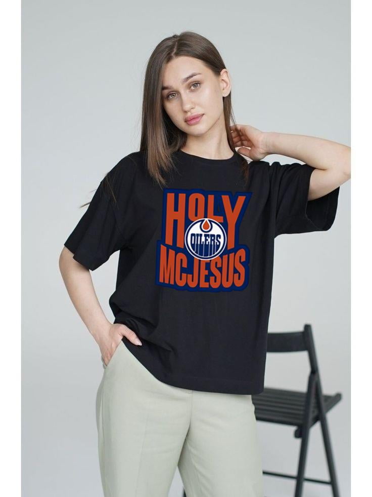 Holy Mcjesus Connor Mcdavid Fan Edmonton Hockey T-Shirt, for men ...