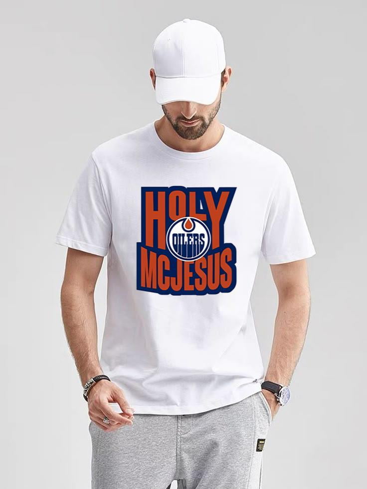 Holy Mcjesus Connor Mcdavid Fan Edmonton Hockey T-Shirt, for men ...