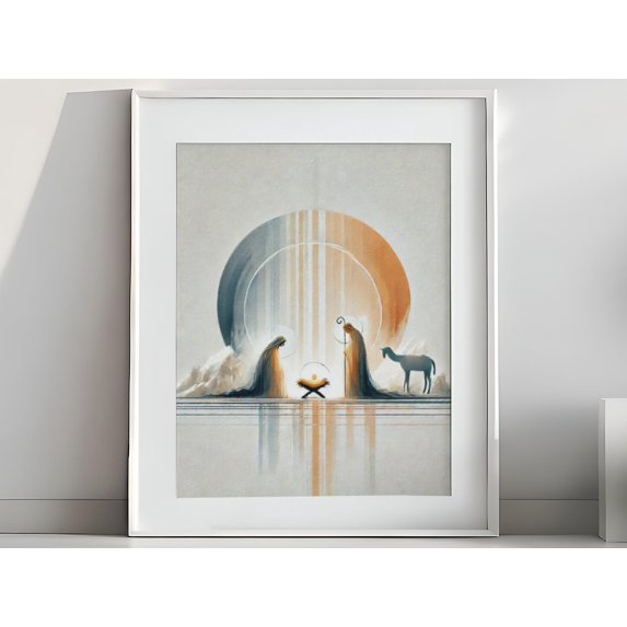 Holy Nativity, Minimalist Nativity Scene, Kristmas Jesus, Soft Pastel ...