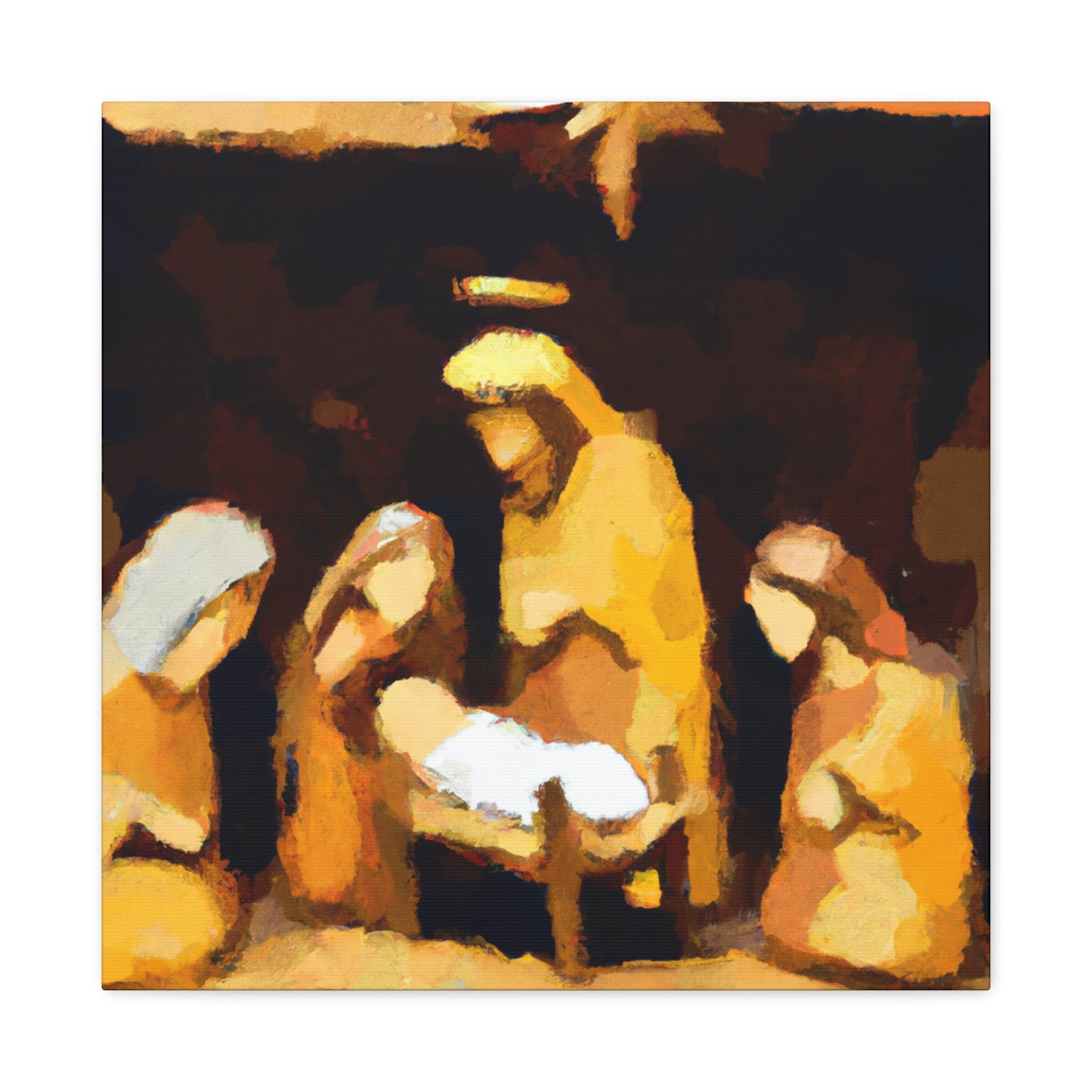 Holy Night Manger Scene - Canvas - Walmart.com