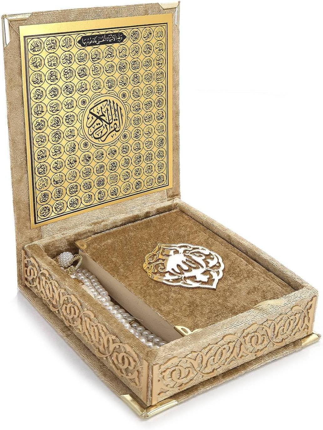 the Holy Qur'an Set, Islamic Prayer Gift Box with Pocket-sized Velvet ...