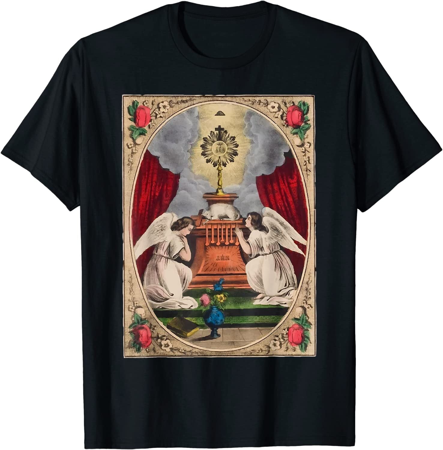 Holy Sacrament Eucharistic Adoration Catholic Altar Lamb T-Shirt Size S ...