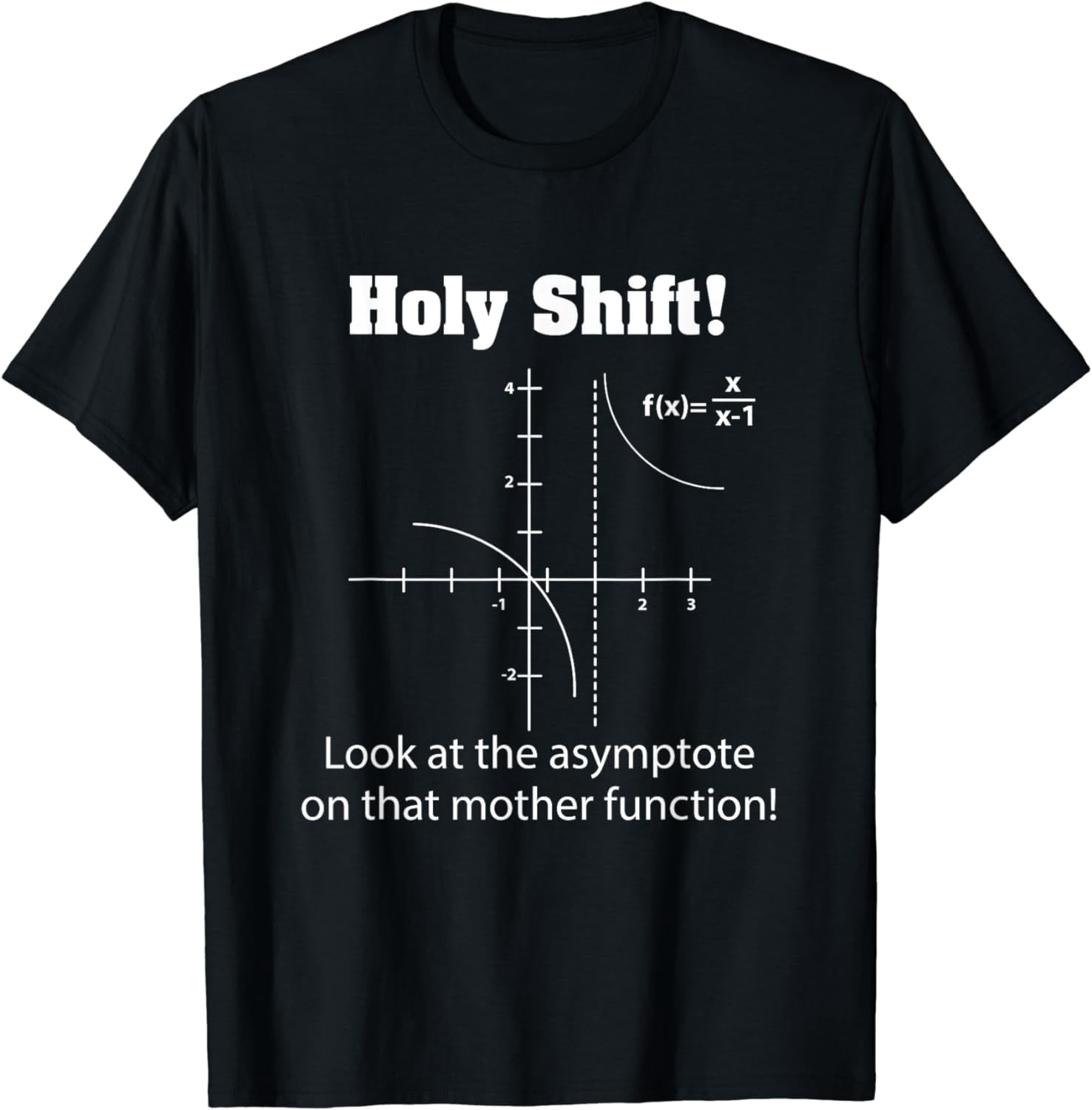 Holy Shift Look at the Asymptote Math Teacher Science T-Shirt - Walmart.com