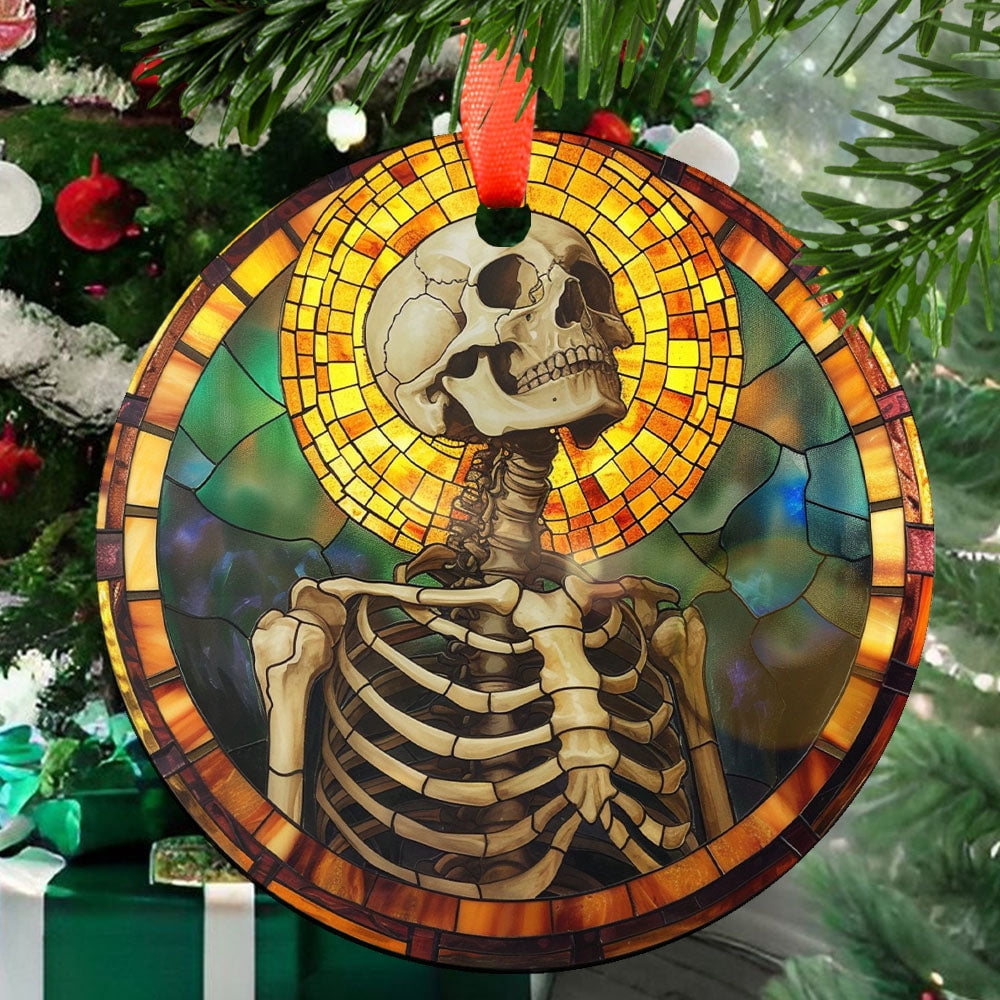 Holy Skull: Ornament Style Wall or Window Hanging, 2025, Holiday ...