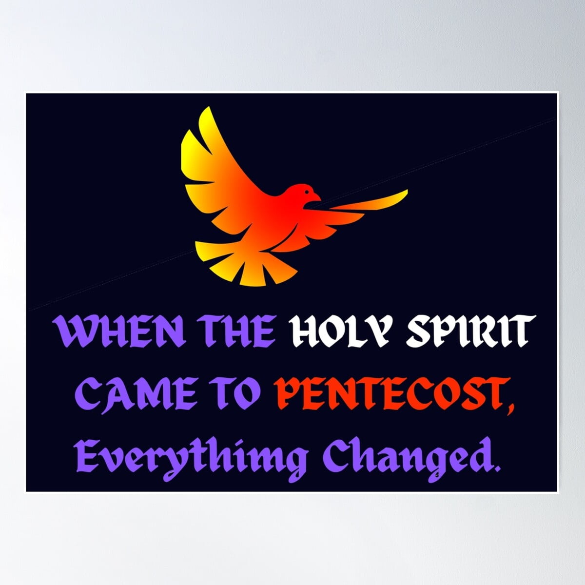 Holy Spirit And Pentecost Poster Wall Art, Modern Wall Decor For Living ...