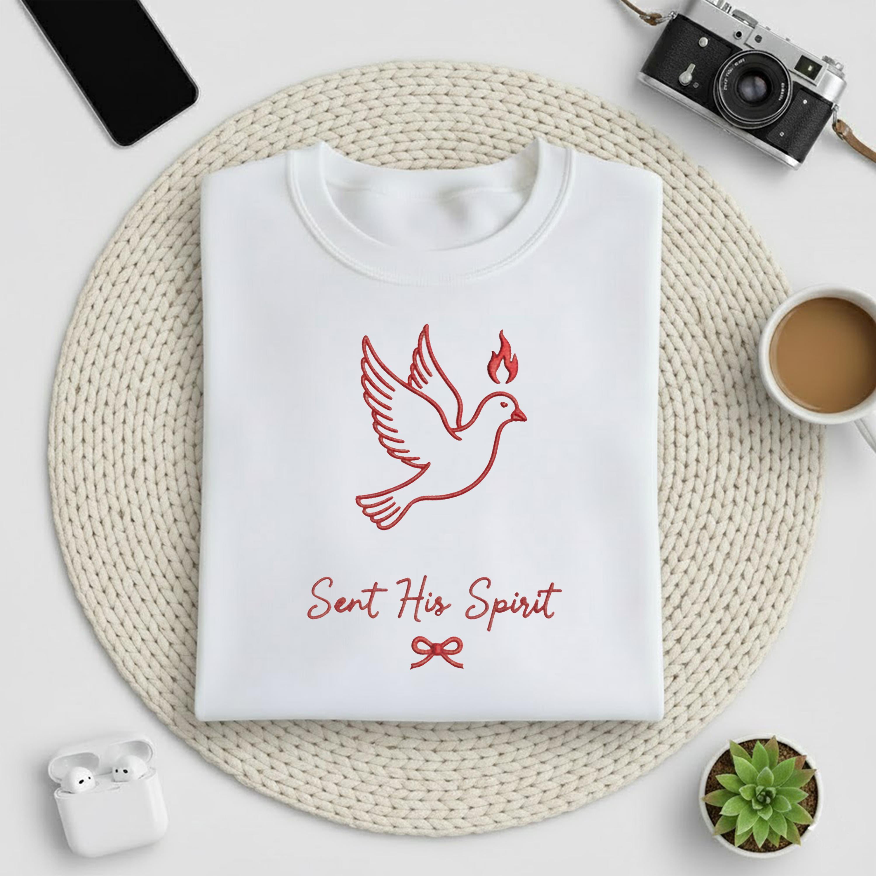 Holy Spirit Dove Embroidered Sweatshirt, Christian Embroidery ...