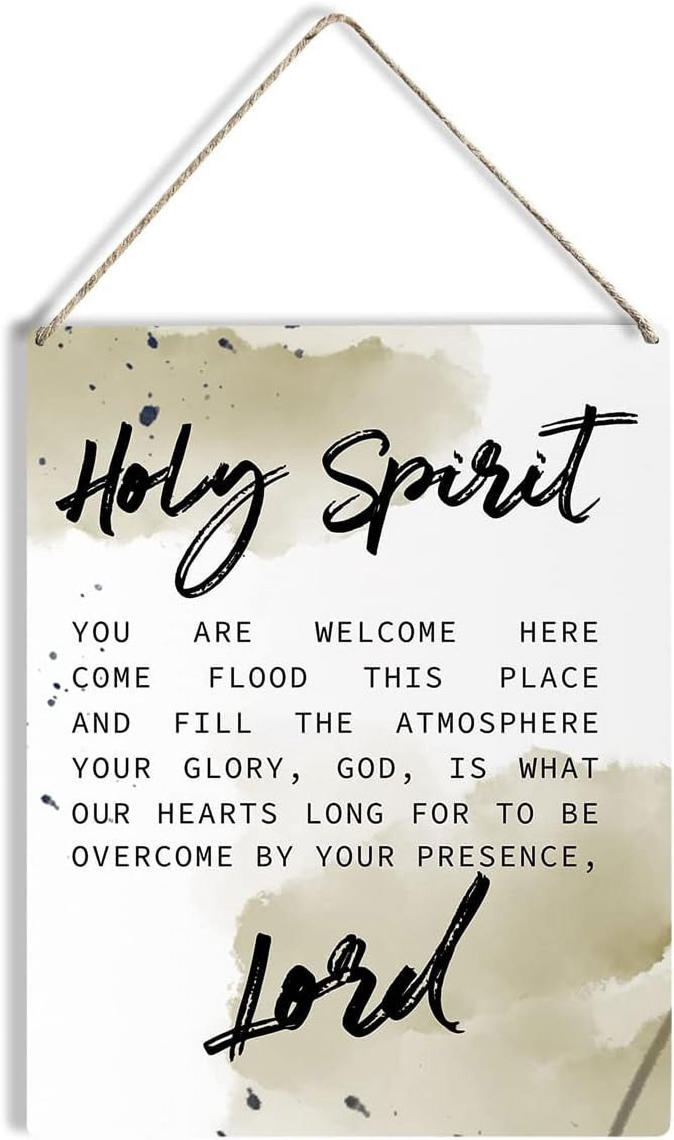Holy Spirit You Are Welcome Here Religious Wood Sign 8x10 Rustic ...